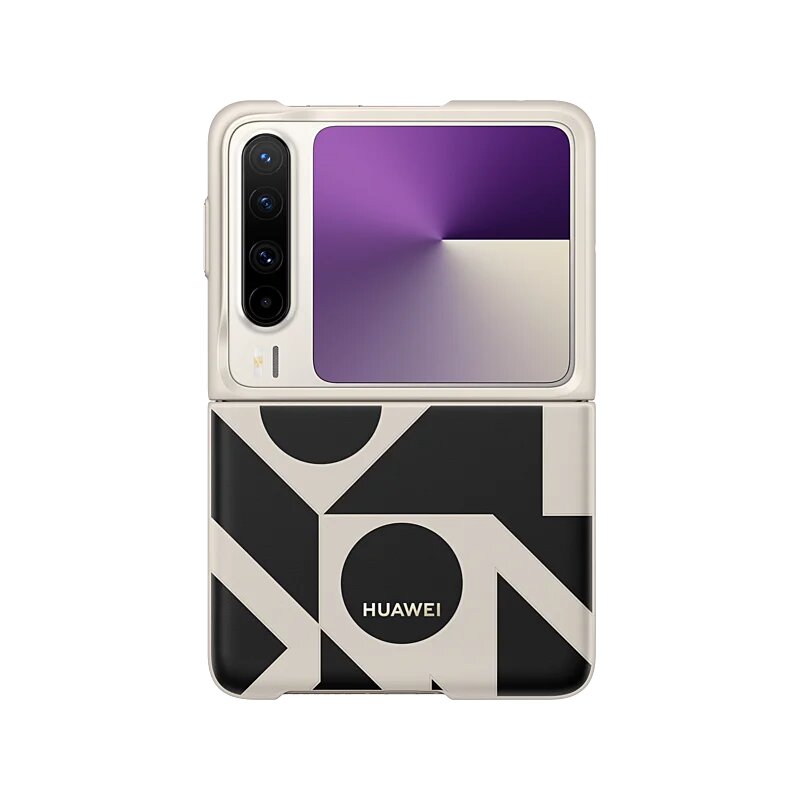 Оригинальный кожаный защитный чехол с геометрическим узором для Huawei Pura X - чехол для смартфона