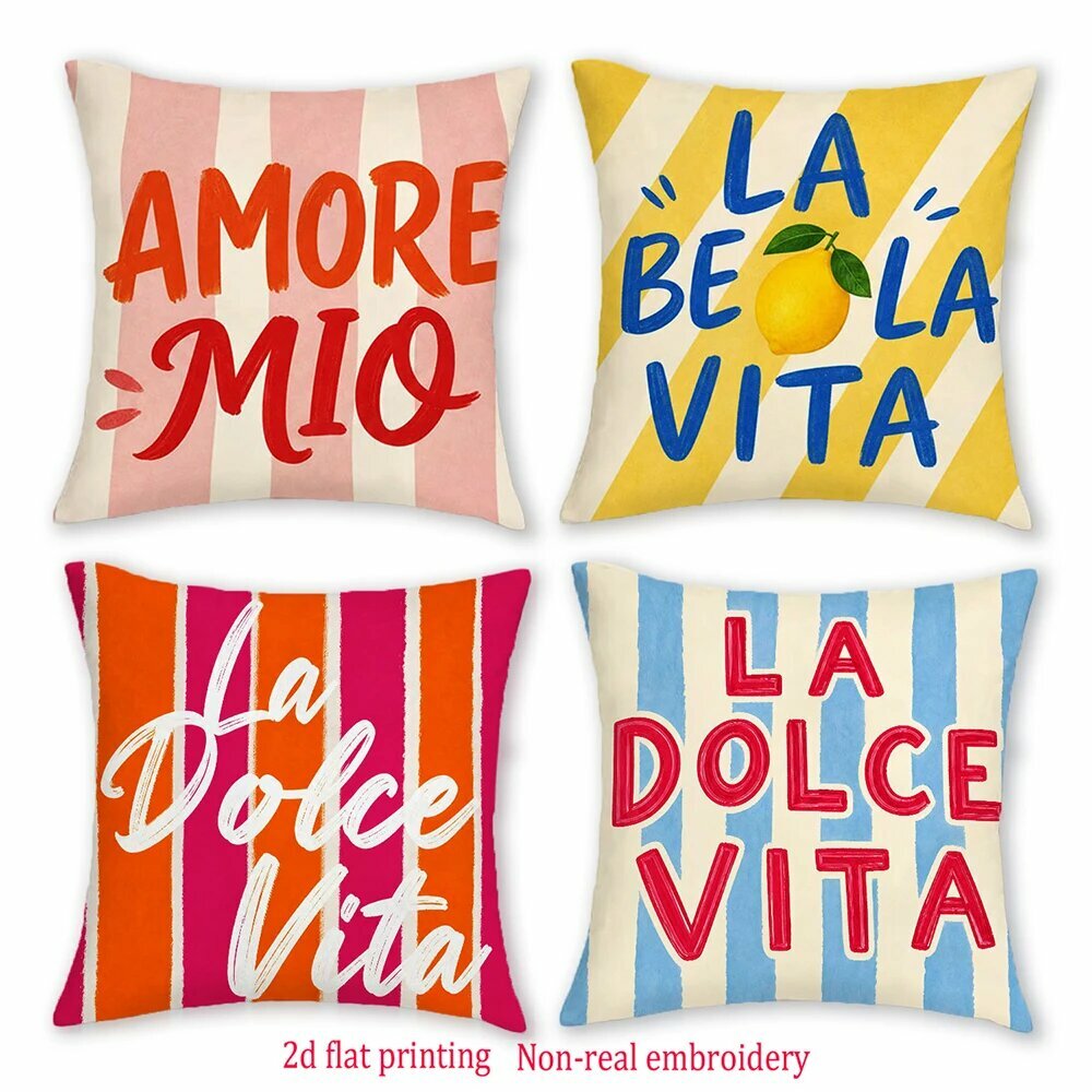 4 шт. декоративные наволочки La Dolce Vita Amore Mio