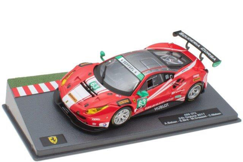 Модель коллекционная ALTAYA Ferrari 488 GT3 #63 "scuderia corsa", 24H daytona 2017