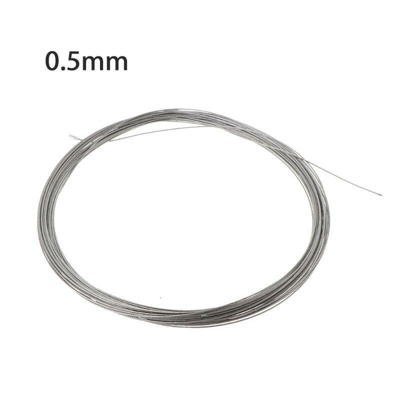 Мягкий стальной трос 10 м (0,5–3 мм) для сада, 0.5mm