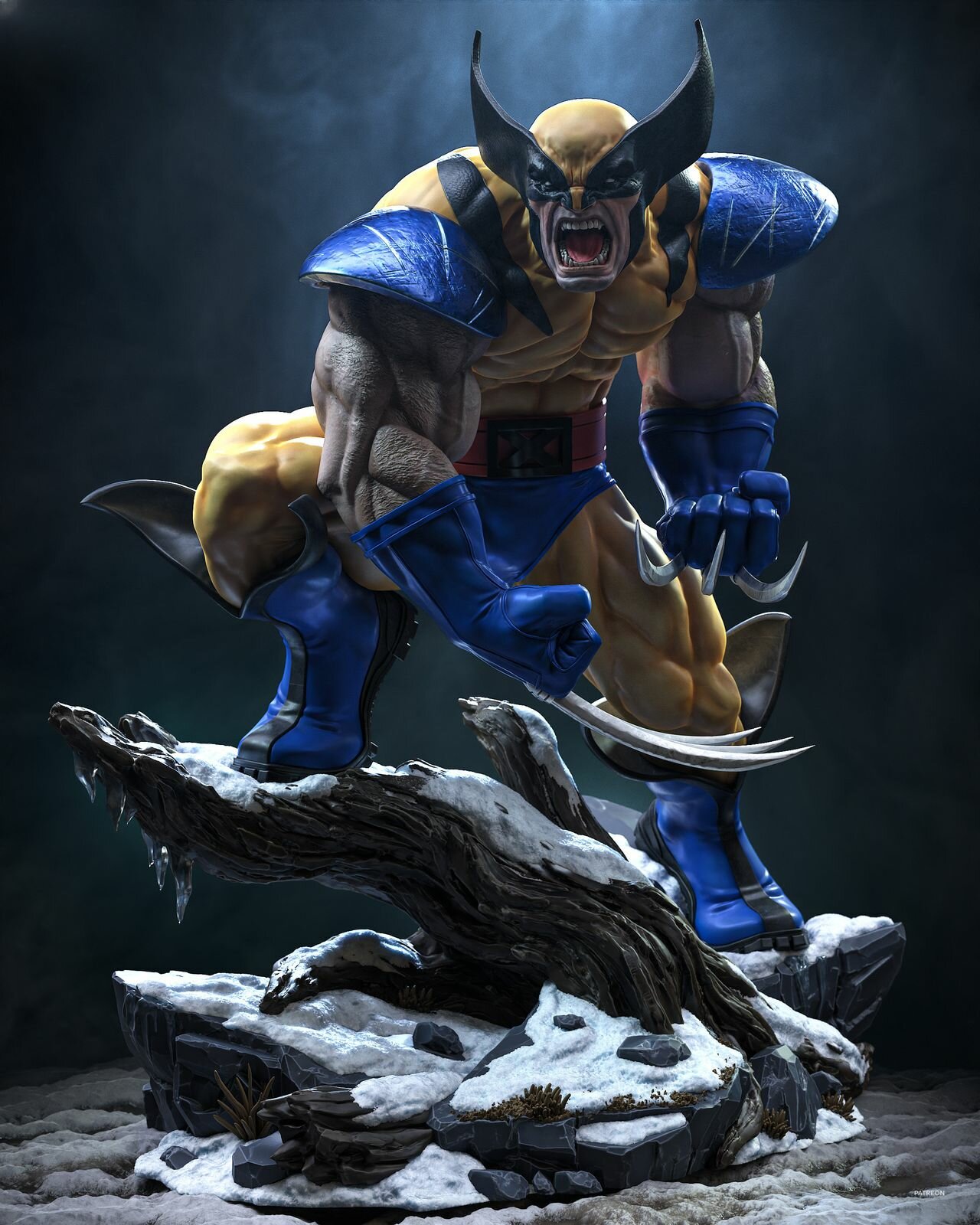 Сборная модель Wolverine (Marvel), 248мм, 1/6 для покраски