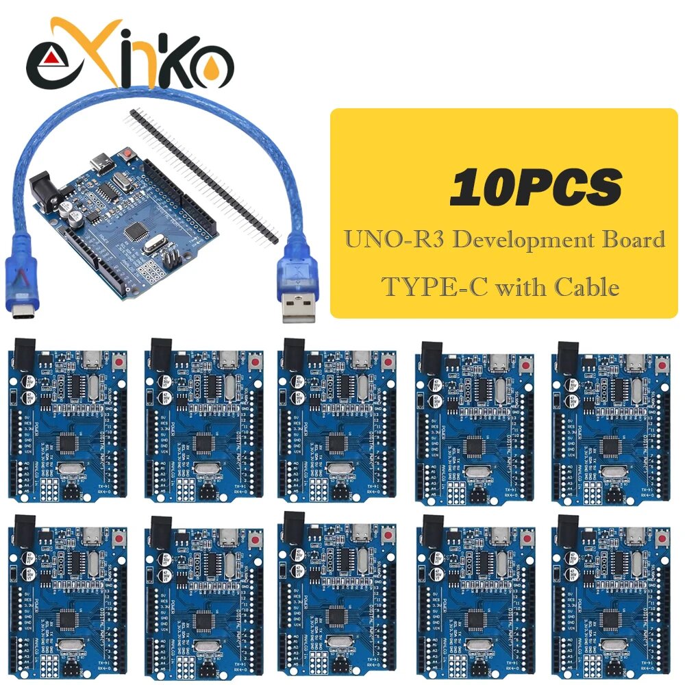 10шт UNO-R3 Development Board Type-C с кабелем