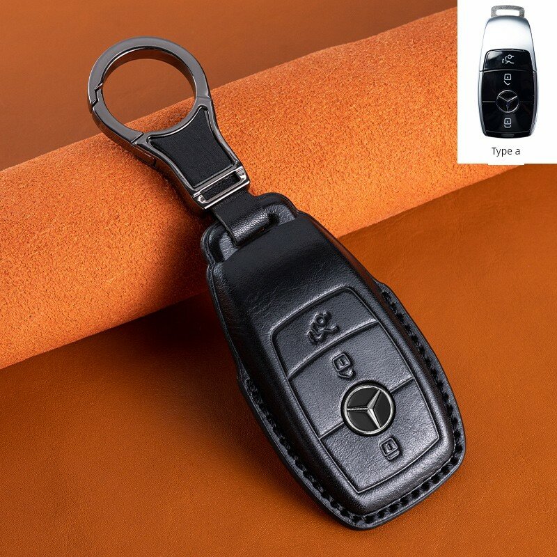 Кейс для брелока Mercedes-Benz для C260L, E300L, S-класса, GLC300L, GLC260, C200L, EQE — 3-кнопочный, классический