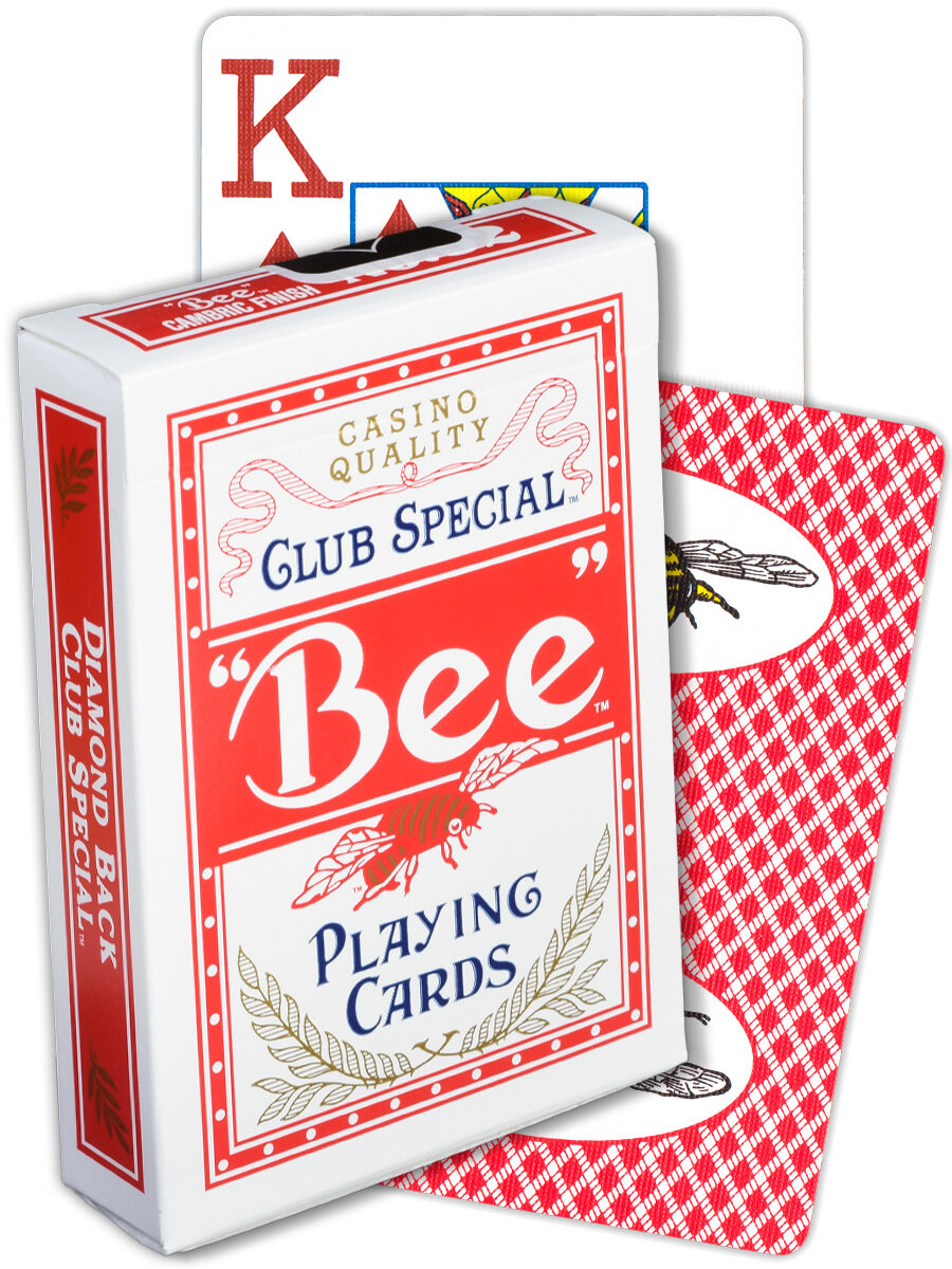 Игральные карты Bee Club Special №92 Jumbo с пчелой (red)