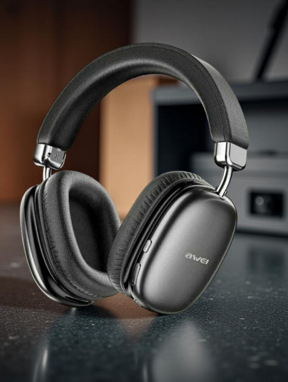 Наушники беспроводные полноразмерные Stereo Awei AT8PRO (черный)