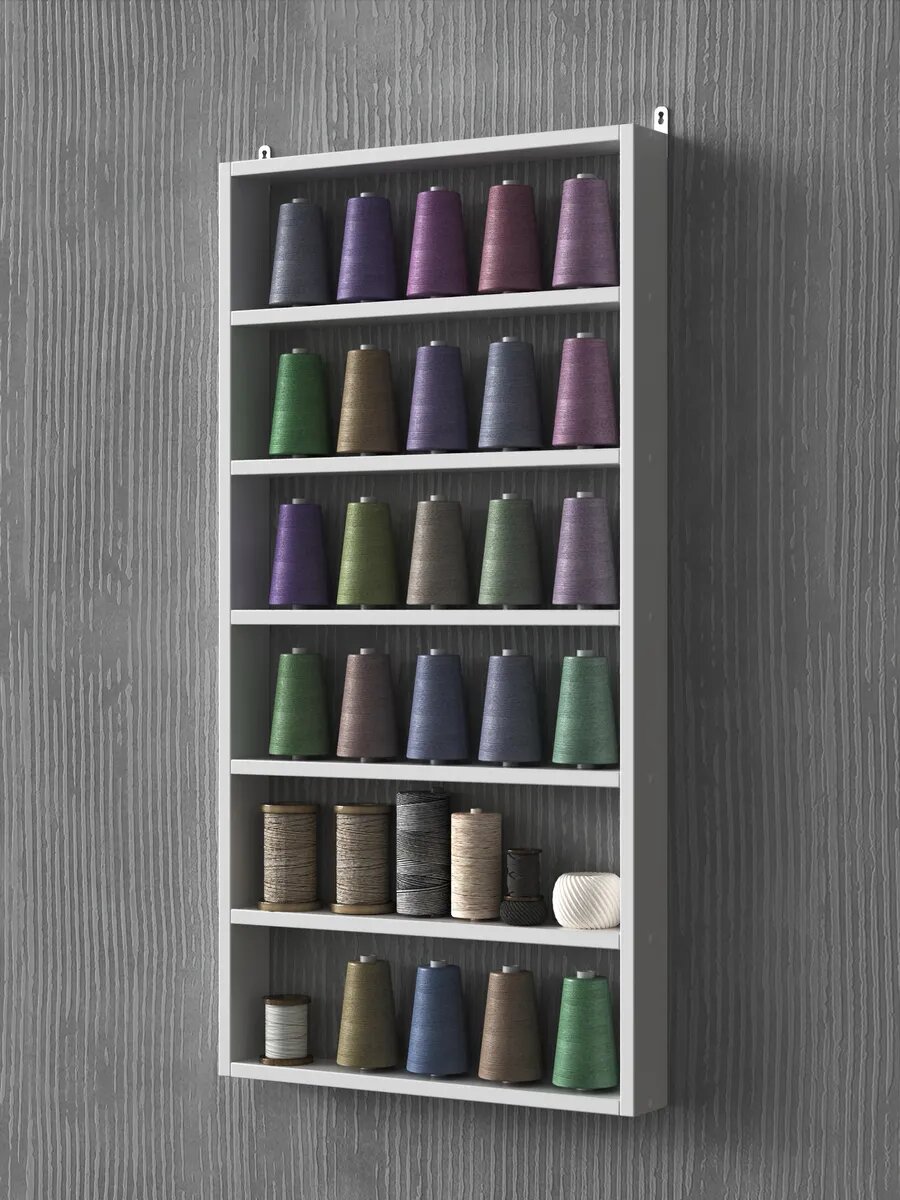 Полка для лаков, навесная, настенная, ЛДСП, 50x99x7.5 см, до 15 кг, белая