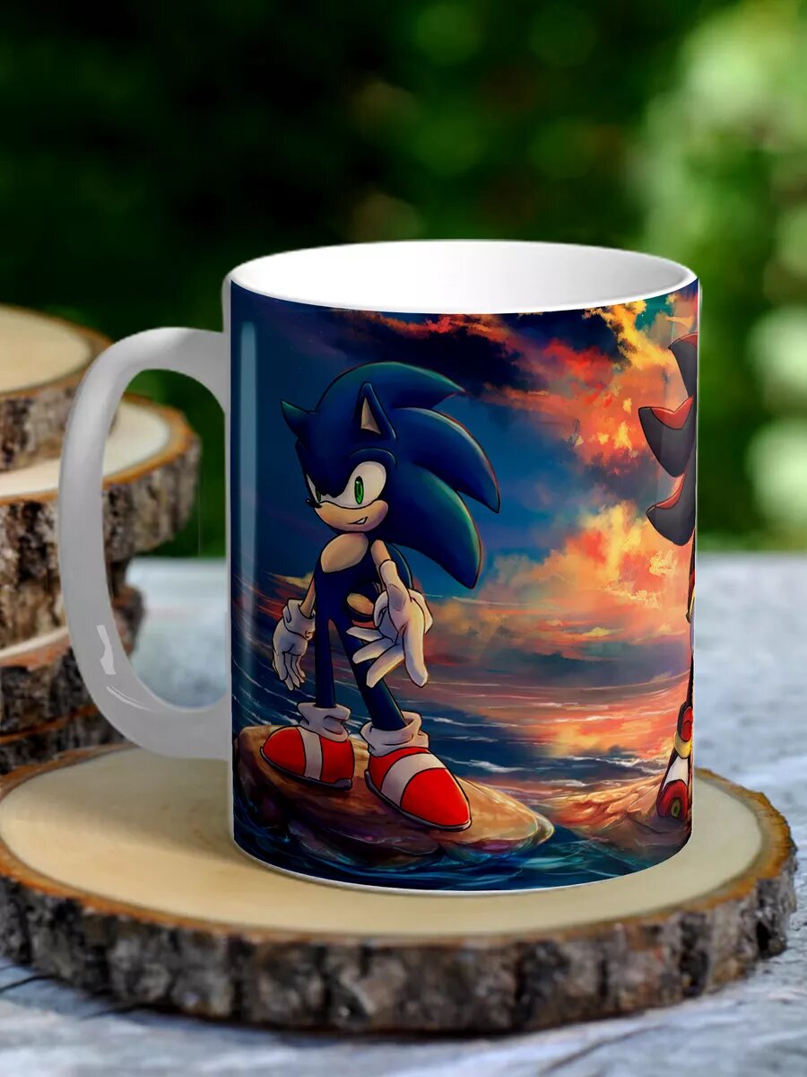 Кружка для чая или кофе - Соник - Sonic - Shadow - Silver