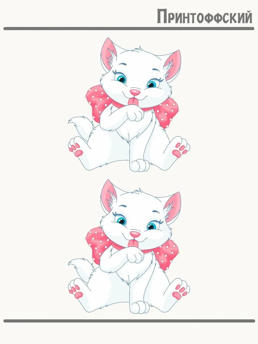 2-е (Две) Термонаклейки кошечка с бантиком