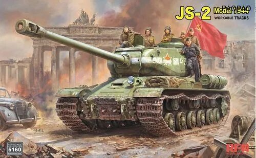 (RFM) RM-5160 Сборная модель тяжелого танка ИС-2 образца 1944 года (подвижные гусеницы) масштаба 1/35