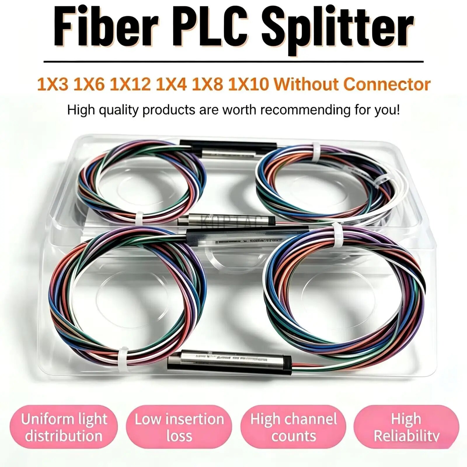 PLC-сплиттер 1x12, белый, 10шт