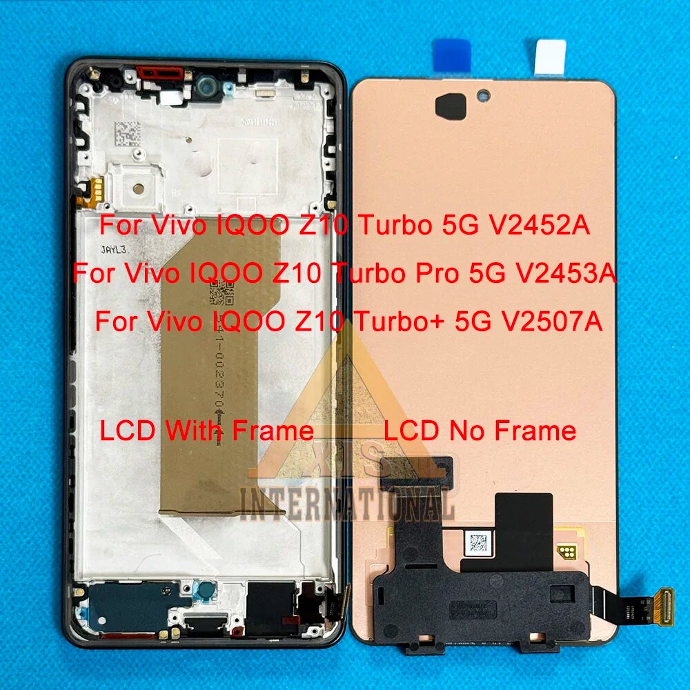 Оригинальный ЖК-экран для Vivo iQOO Z10 Turbo + V2507A для iQOO Z10 Turbo Pro V2453A Orange Frame