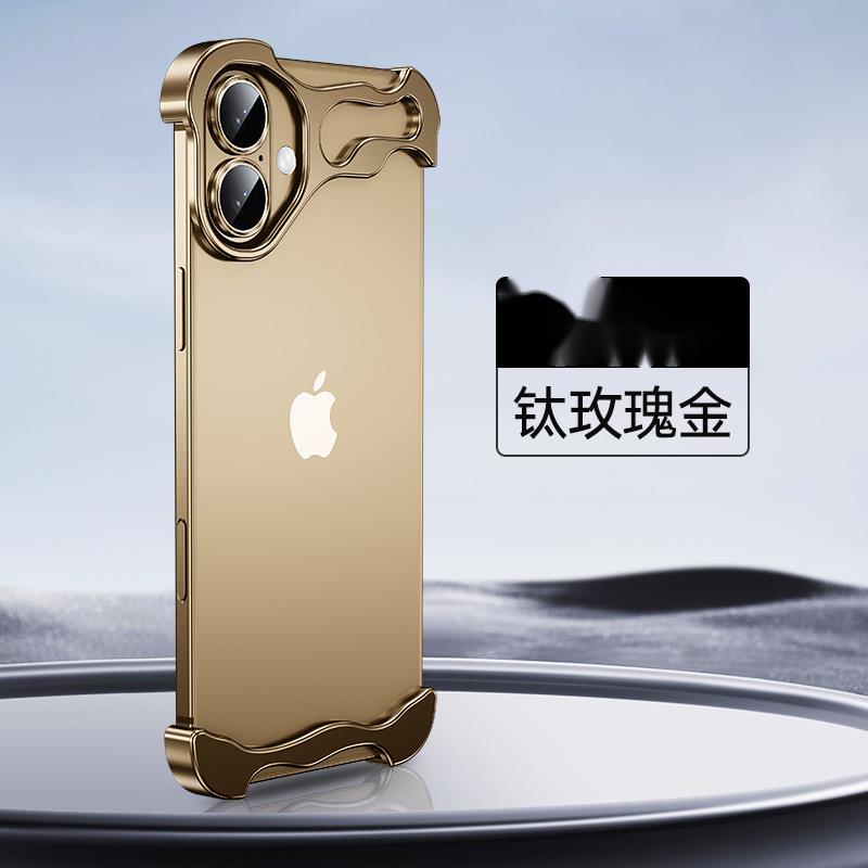 Чехол наiPhone17PROметаллический с защитой камеры и поддержкой беспроводной зарядки
