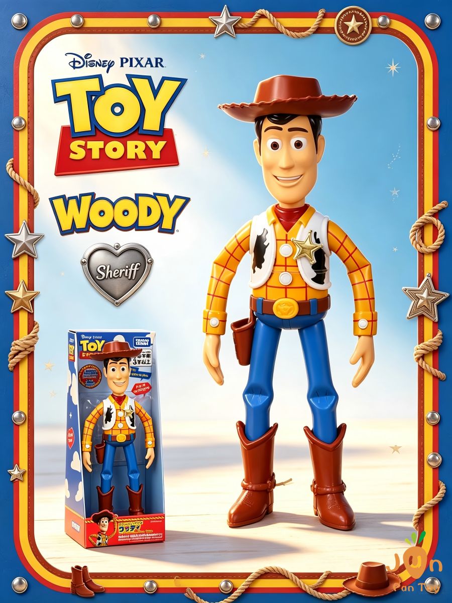 Disney Toy Story Talking Friends Woody / Интерактивная голосовая кукла, более 20 видов звуковых эффектов, двуязычный голос, умеет крутить суставы, подходит для детских подарков на день рождения.