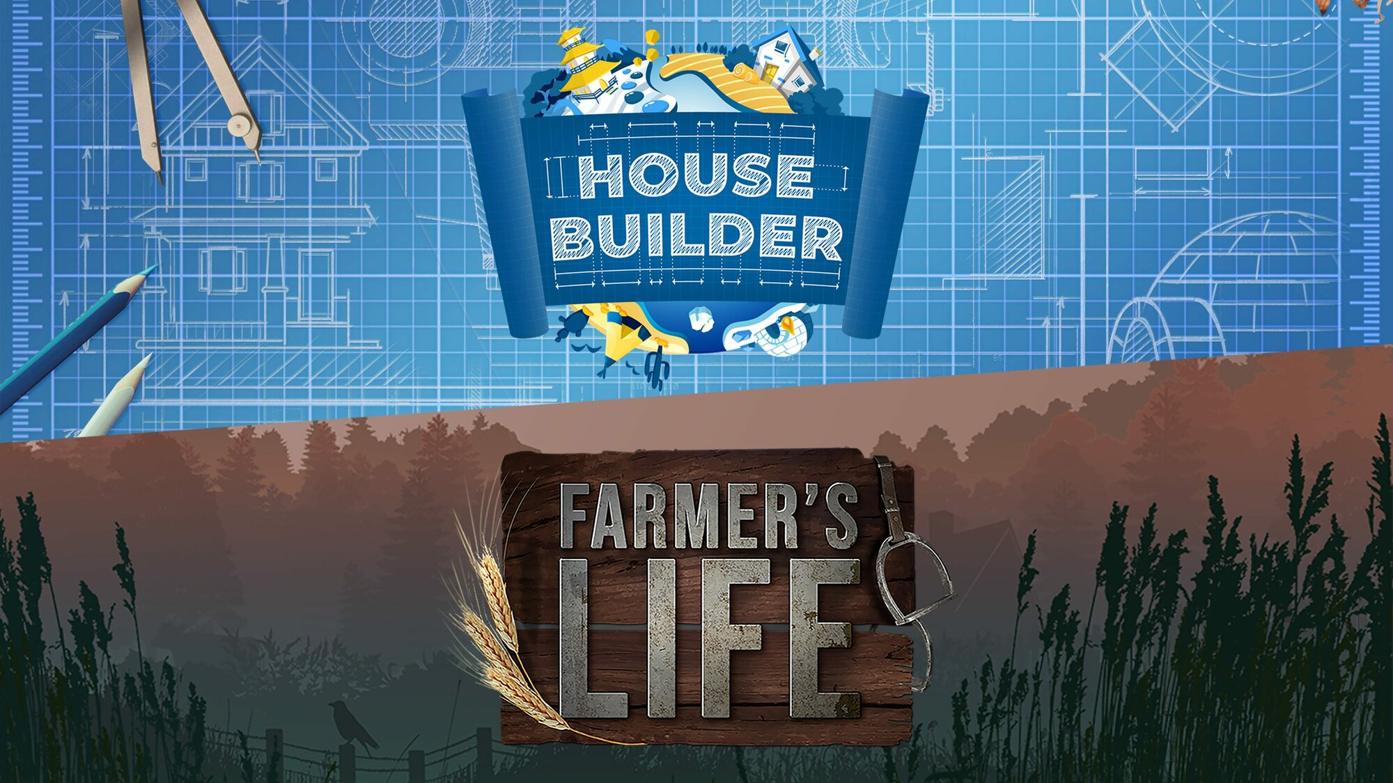 Игра House Builder Overtime & Farmer's Life Bundle, цифровое издание PlayStation 4, регион Турция / код пополнения баланса