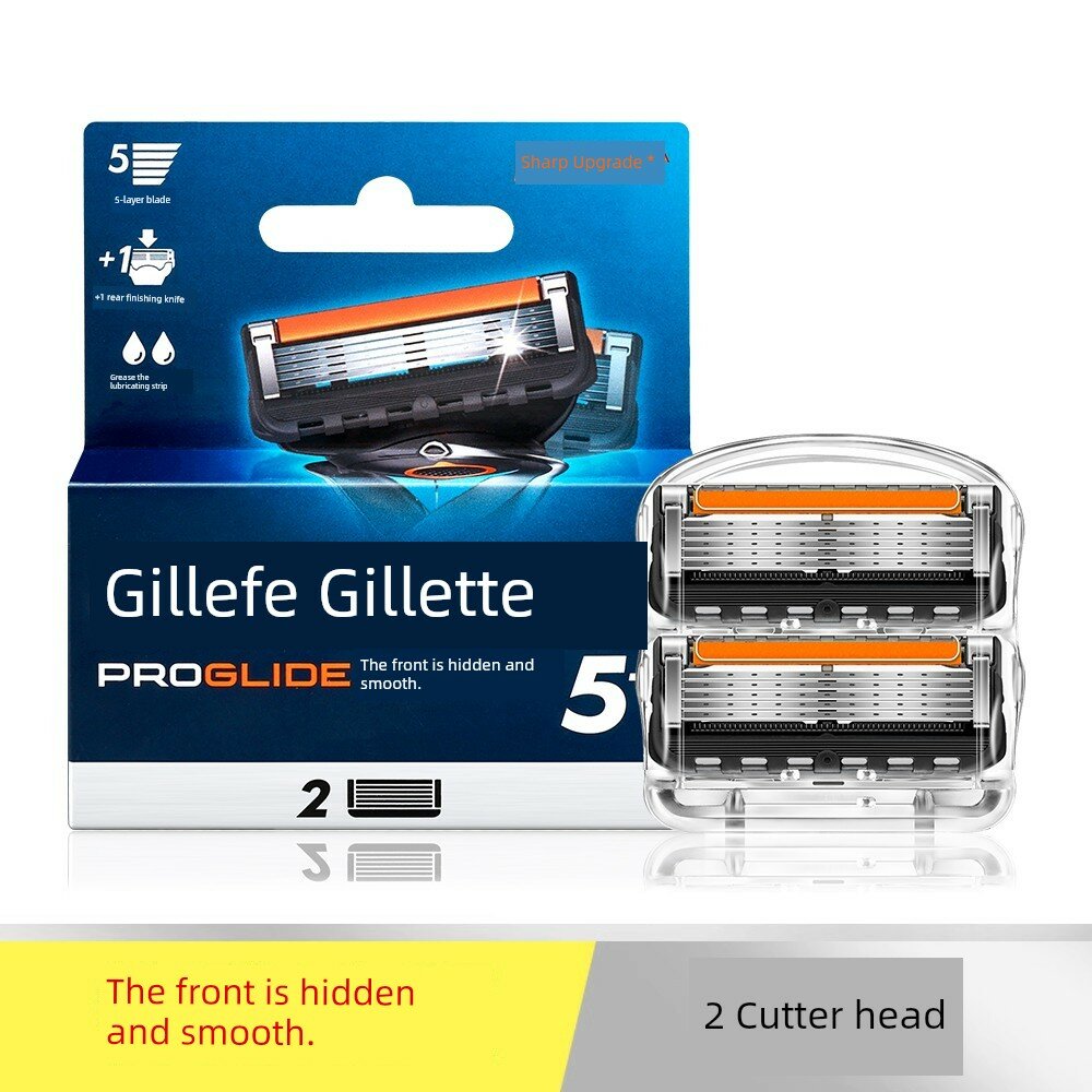 Gillette Smooth 2-Blade Бритвенные Головки Путевой Набор для Мужчин, Компактные Бритвенные Лезвия, Легкий