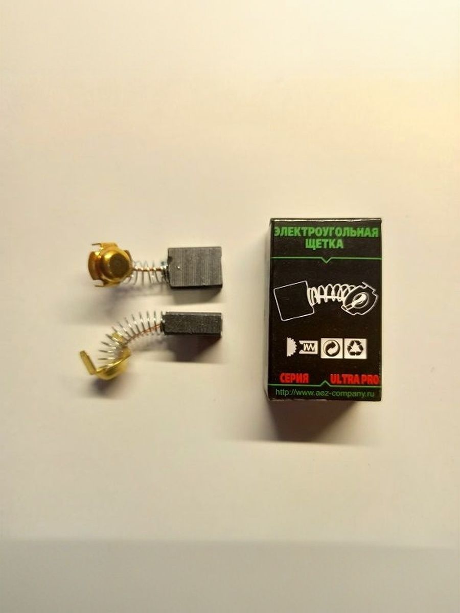 Угольные щетки AEZ №693; 7*13*16мм для электроинструмента HITACHI Mod: H-38, отстрел, медный провод с пружиной, пятак-уши
