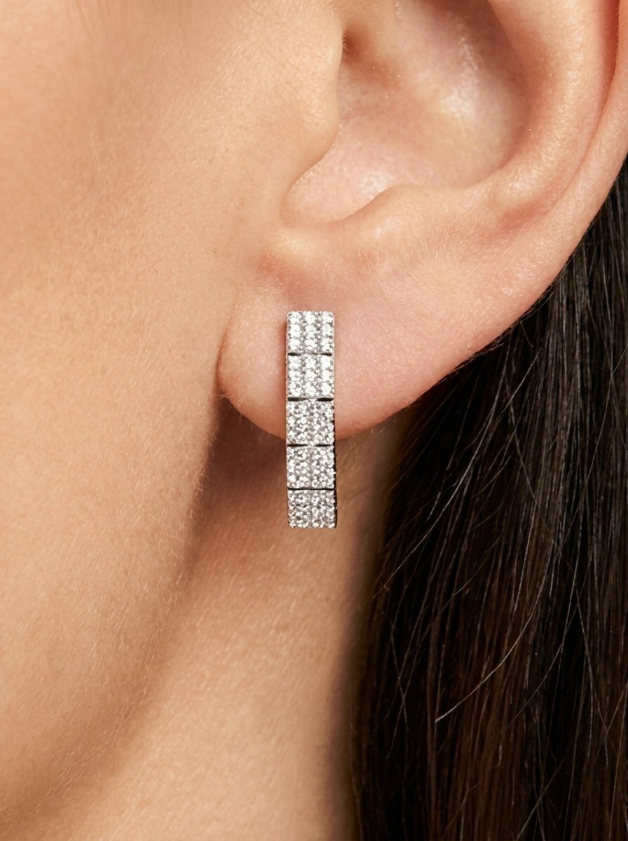 Серьги ESBILY, серебро, 925 проба, родирование