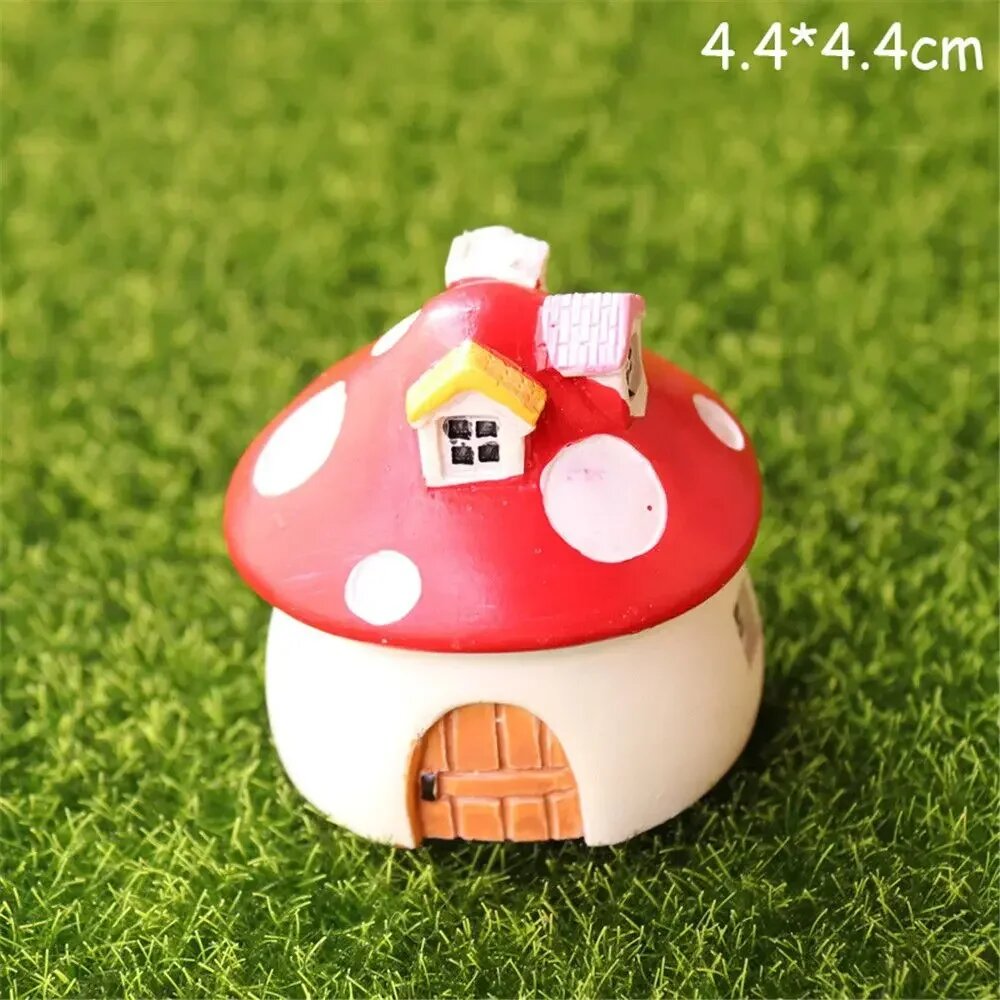 Миниатюрные фигурки грибов из смолы Красный, L red
