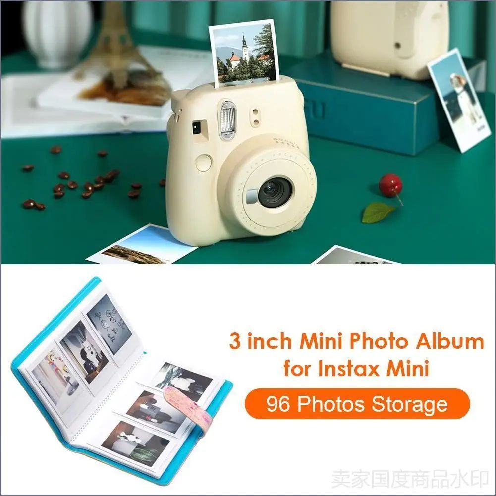 Альбом для фотофильма Instax Mini на 96 страниц с тремя карманами на странице