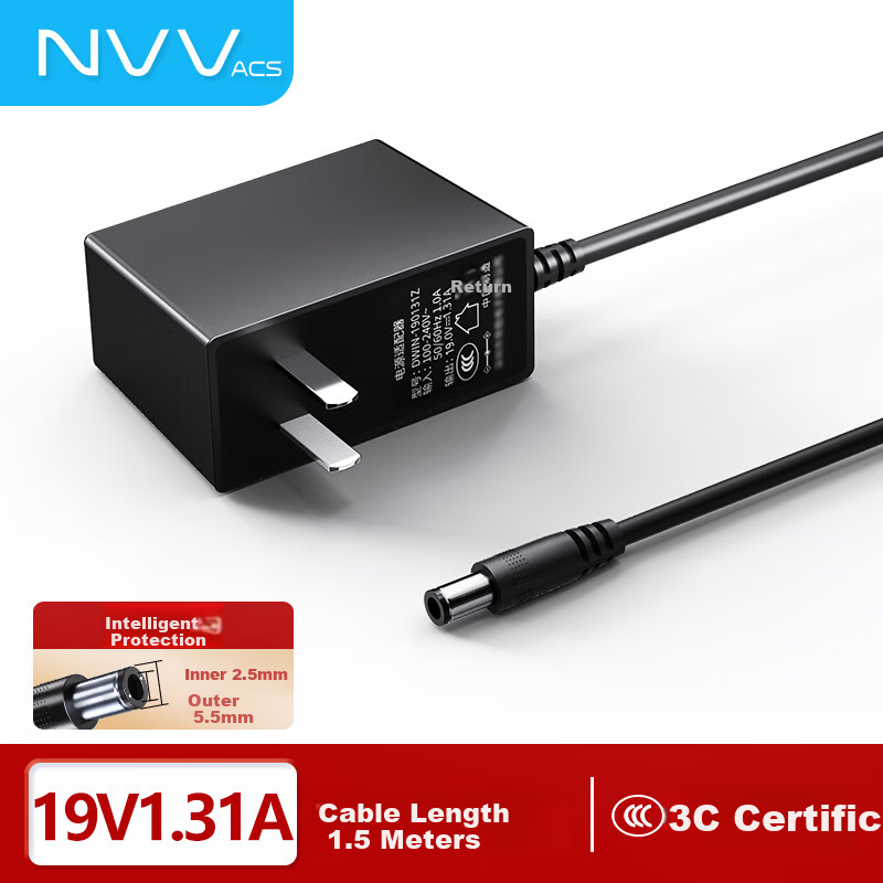 NVV 19V 1.31A адаптер питания 5.5x2.5 мм для мониторов Philips AOC 1.5 м Цвет：[19V/1.31A] адаптер 5.5x2.5 мм