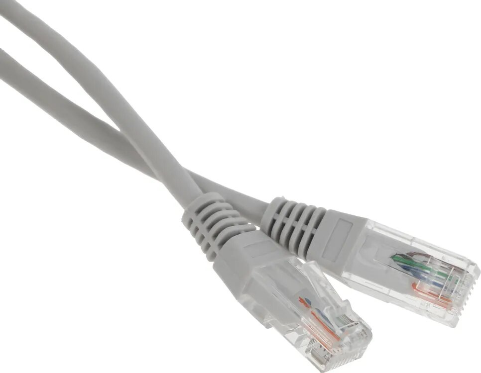 Патч-корд LanMaster вилка RJ-45, вилка RJ-45, кат.5E, ПВХ, 1м, серый