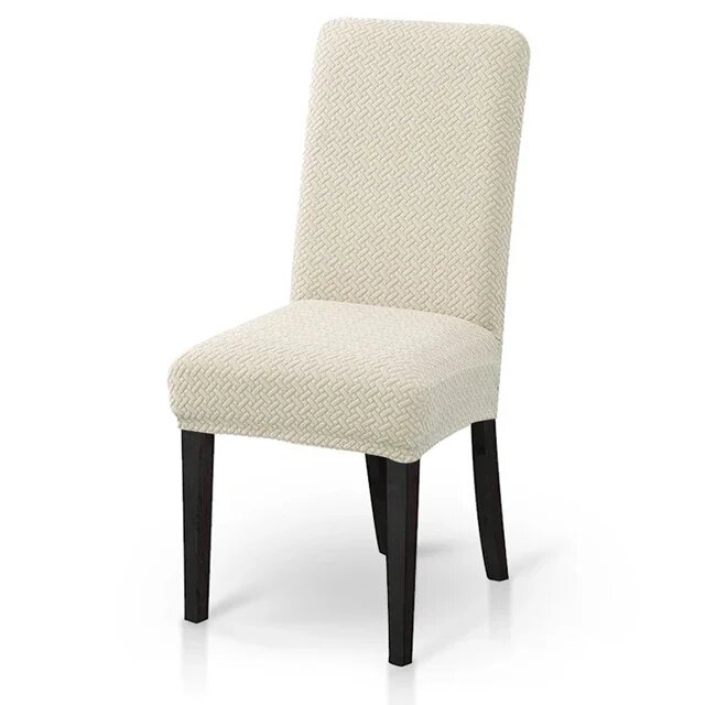 ARMFAVER T-Jacquard Chair Covers Spandex Elastic Stretch High-soft Fabric Kitchen Hotel Chair Covers Banquet Living Room