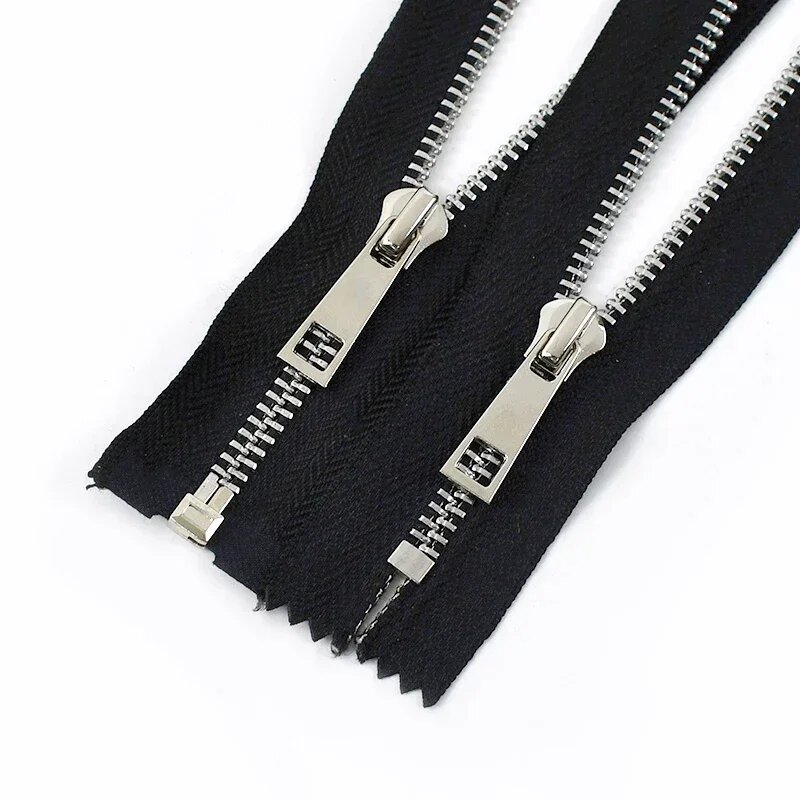 Meetee металлические швейные молнии 2/5 шт, 15-80 см Черный, No5-5Pcs, Black, CloseEnd-20cm