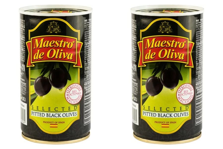 Maestro de Oliva маслины отборные без косточки, 360 г, 2 шт