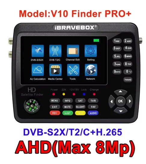 KEPNIX iBRAVEBOX V10 FINDER PRO+ Спутниковый Вилка стандарта Великобритании, V10 FINDER PRO AHD