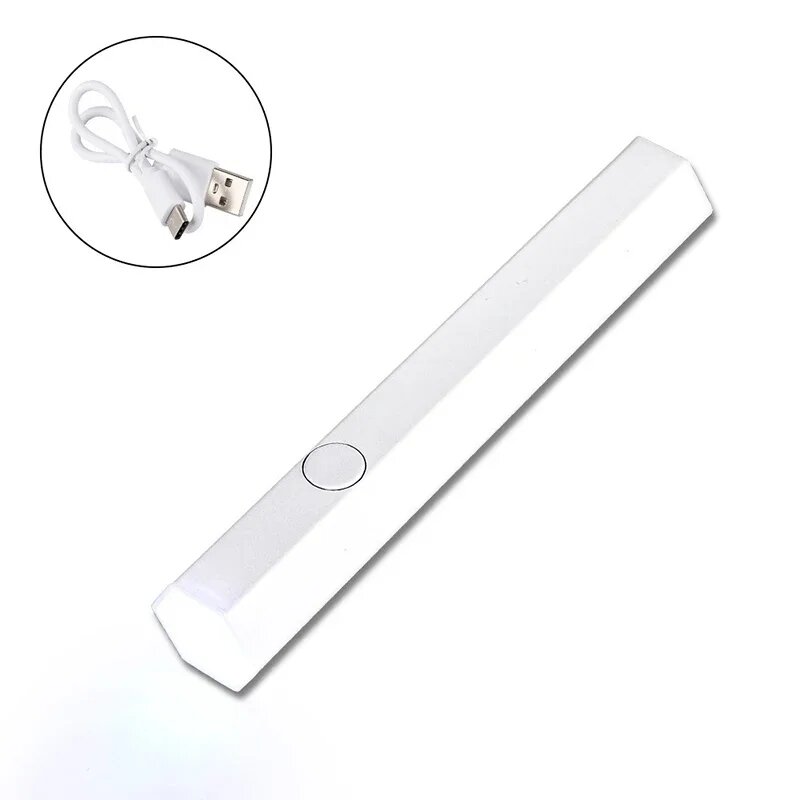 Портативная УФ-лампа для ногтей White, USB, 1Вт