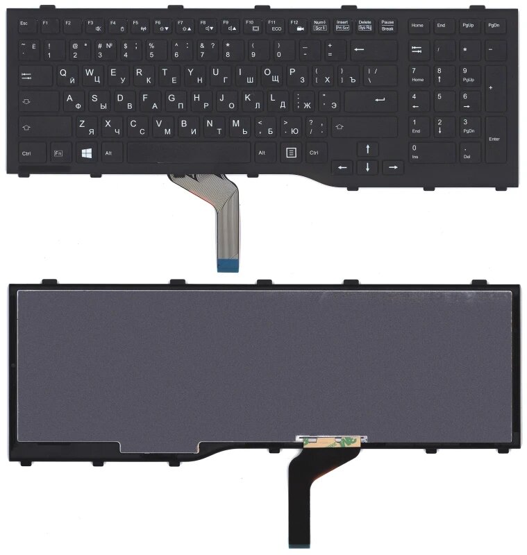 Клавиатура для ноутбука Fujitsu Lifebook AH532 NH532 черная