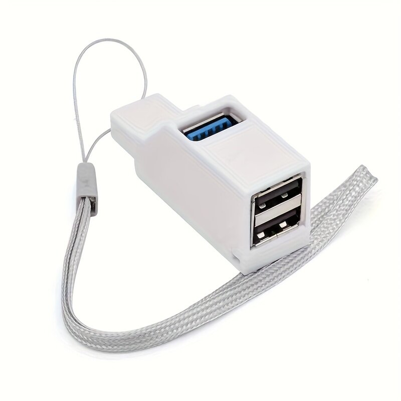 USB 3.0 хаб-разветвитель на 3 порта, мини адаптер-удлинитель, высокоскоростной, для ПК и ноутбука, белый