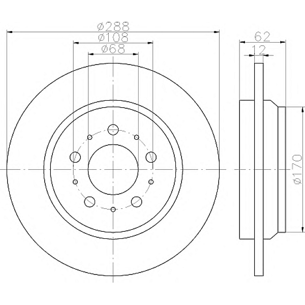 MINTEX MDC1995 (272429 / 31262097) тормозной дисктормозной диск (Комплект 2 штуки)