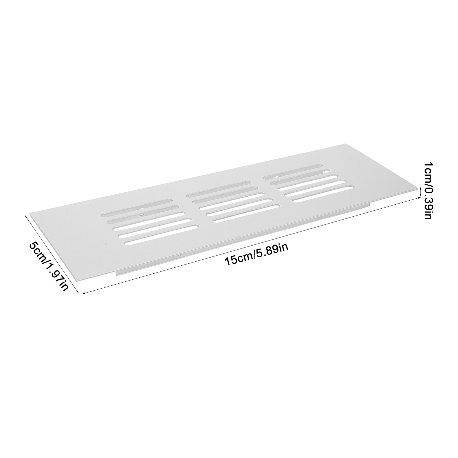Вентиляционная Решетка Для Мебели Серебристая Цвет 15.00X5.00X1.00Cm