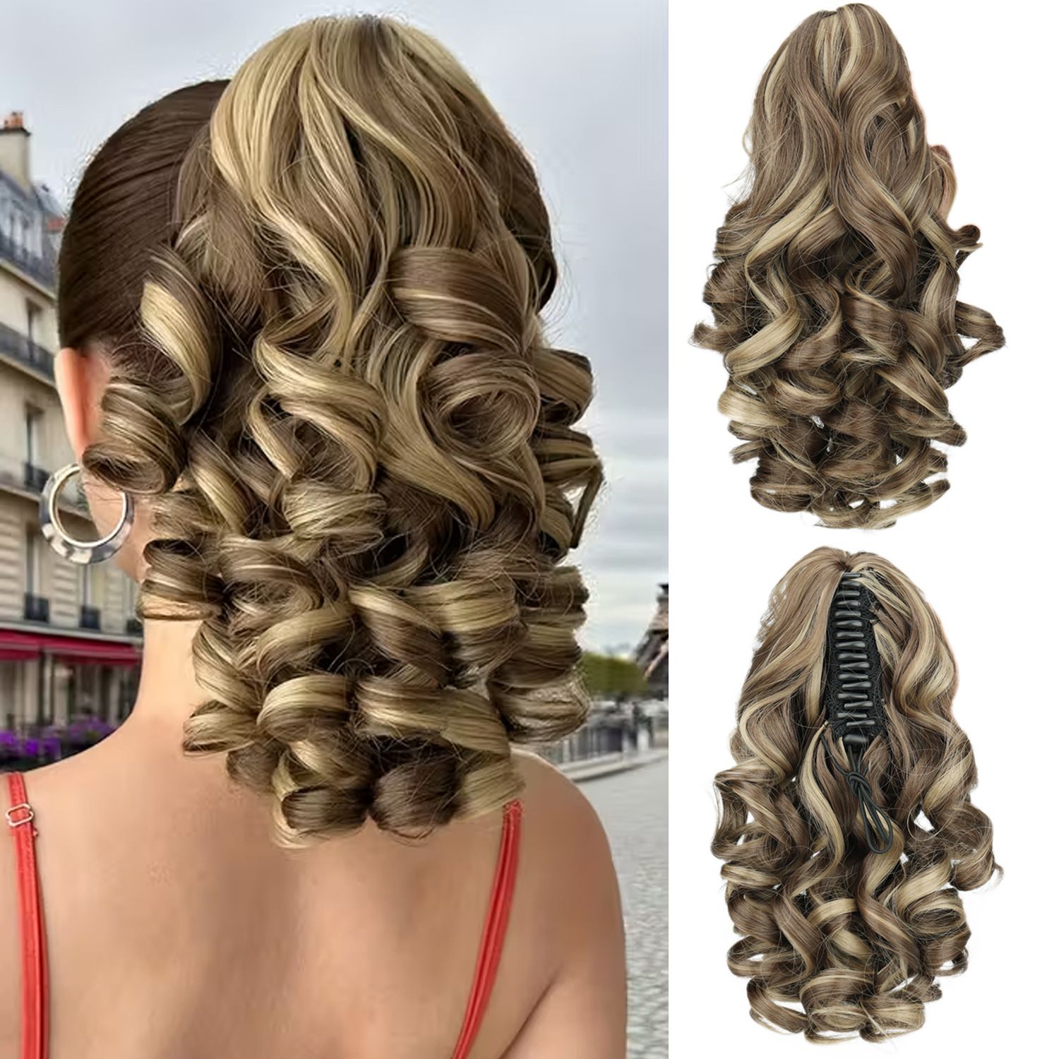 Хвост-ш wig волнистые локоны женский на зажиме, Артикул: 5260230753