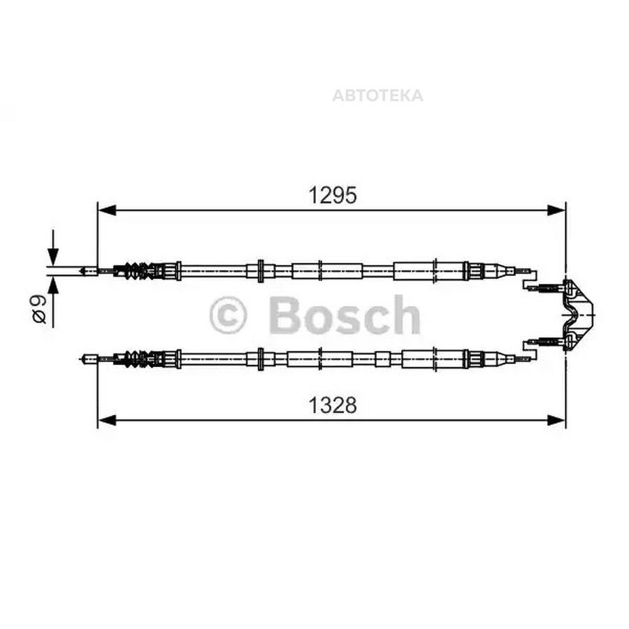 Трос ручного тормоза OPEL ASTRA H 04- BOSCH 1987477908