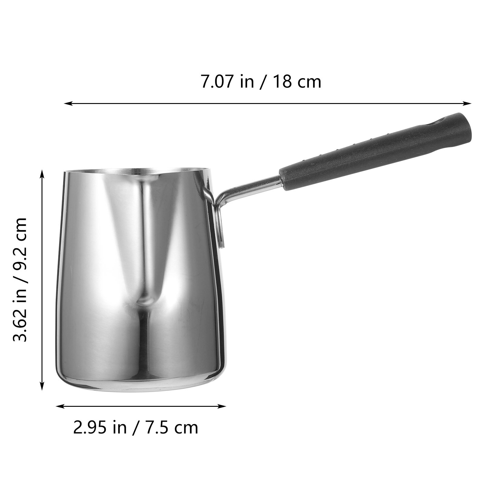 Ваза Для Молока Из Нержавеющей Стали Серебристого Цвета Объемом 18X9.2X7.5Cm