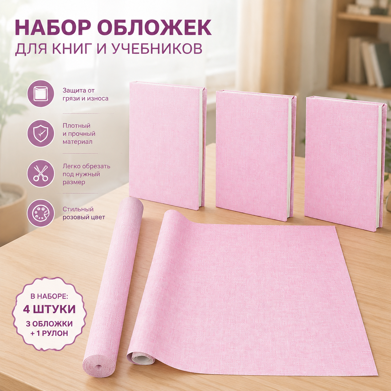 1 лист искусственной льняной ткани с бумажной основой для переплета книг, бархатная коробка, ярко-розовая, 300x1300 мм