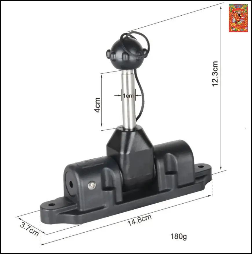 Уключина для лодки из ABS пластика, держатель весла 148x37 см, черный цвет, универсальный монтаж