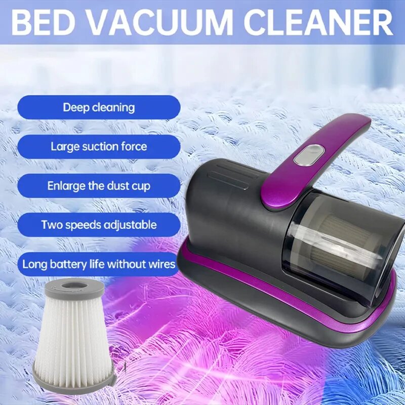 Беспроводной пылесос для кровати HOMEFISH Purple
