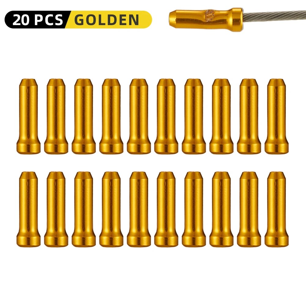 Заглушки для тросов тормозов VXM Желтый, 20PCS GOLDEN
