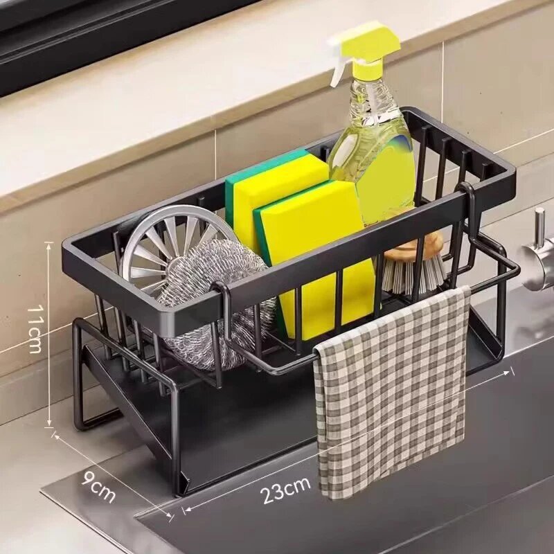 Подставка-сушилка для губок из нержавеющей стали Plastic Black
