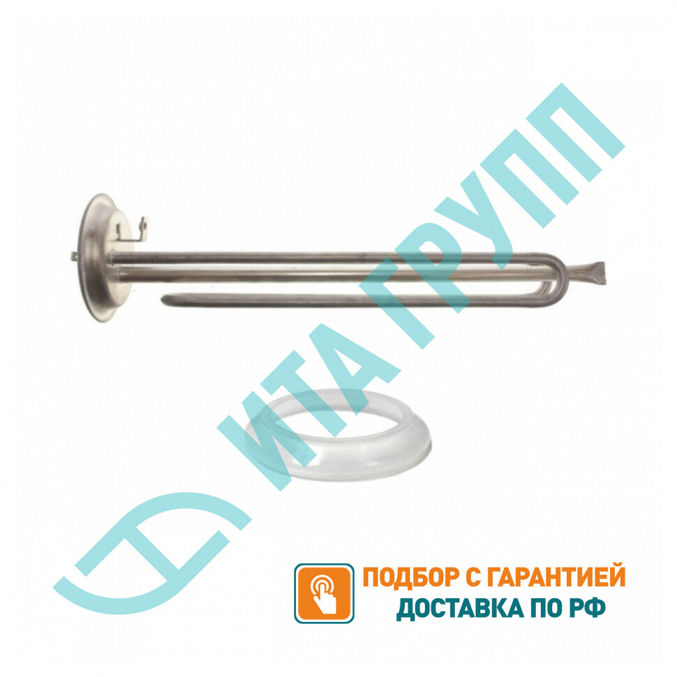 Комплект ТЭН 2,5кВт (2500Вт) RF для водонагревателя Electrolux, под анод М6, трубка под термостат D12мм, PREMIUM + прокладка, 50942K1