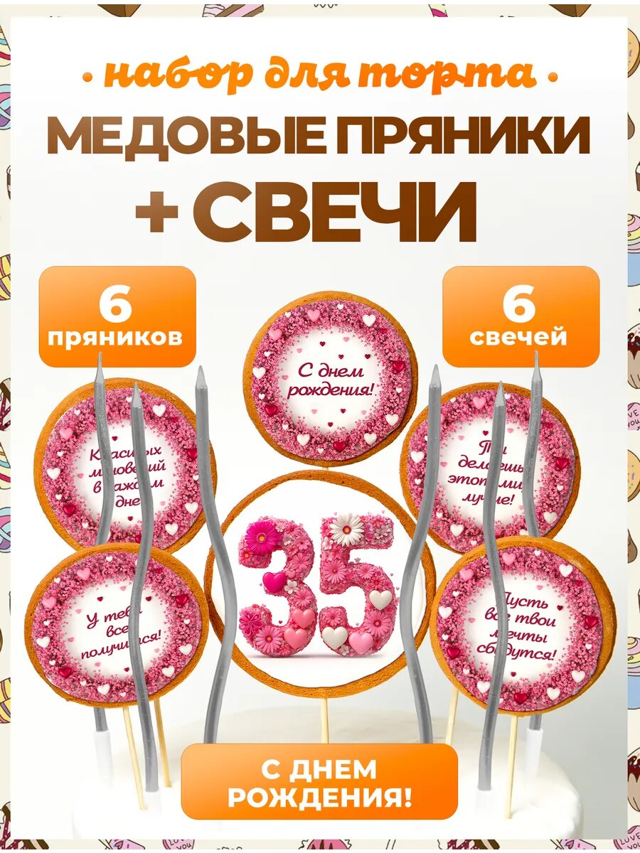 Украшения для торта. Цифра 35