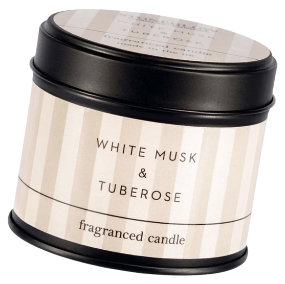 Парфюмированная свеча для дома Stoneglow White Musk and Tuberose 180 гр / Белый мускус
