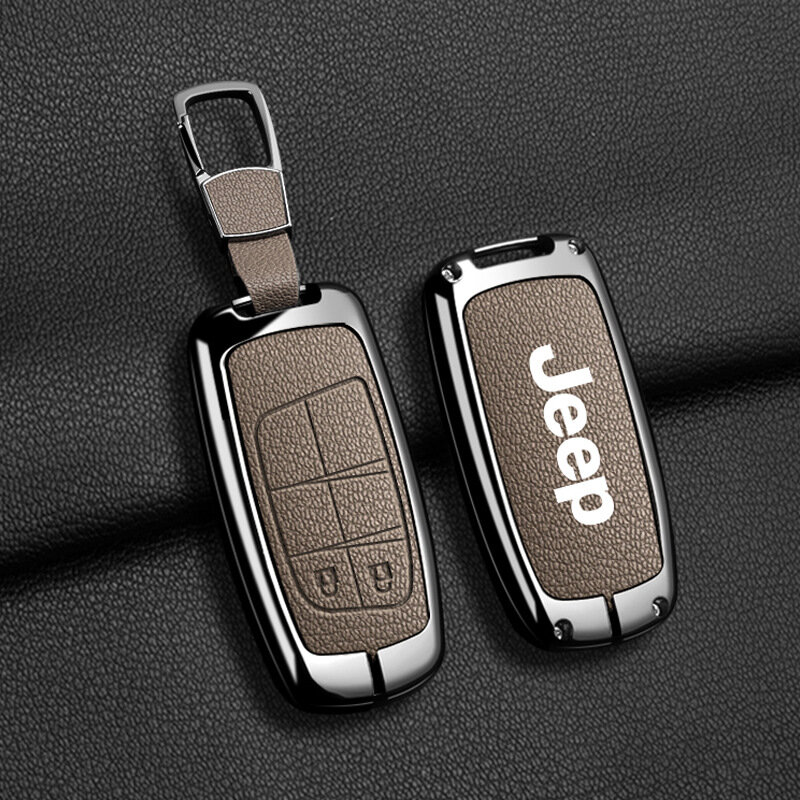 Чехол для брелока JEEP для Compass Renegade Liberty Commander Grand Cherokee 2-ключевой, текстура козьей кожи