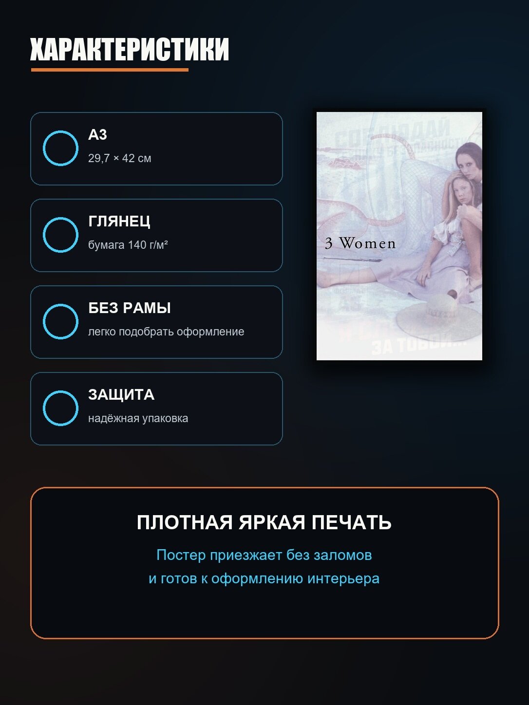 Постер Три женщины — фото 1
