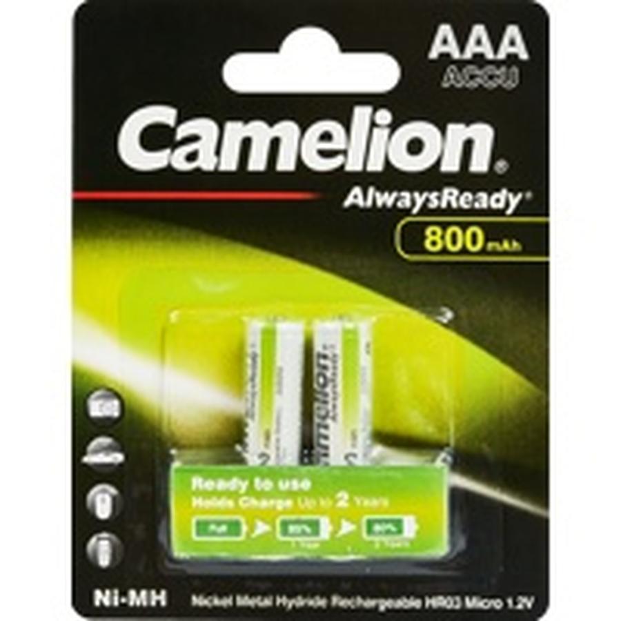 Аккумулятор Camelion Always Ready NH-AAA800ARBP2 Ni-Mh HR03 AAA 800 мАч 1.2В 2 шт