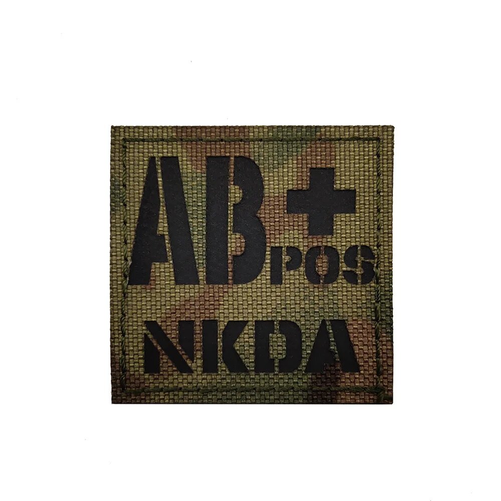 Нашивка тактическая группа крови AB+ POS, 5cm