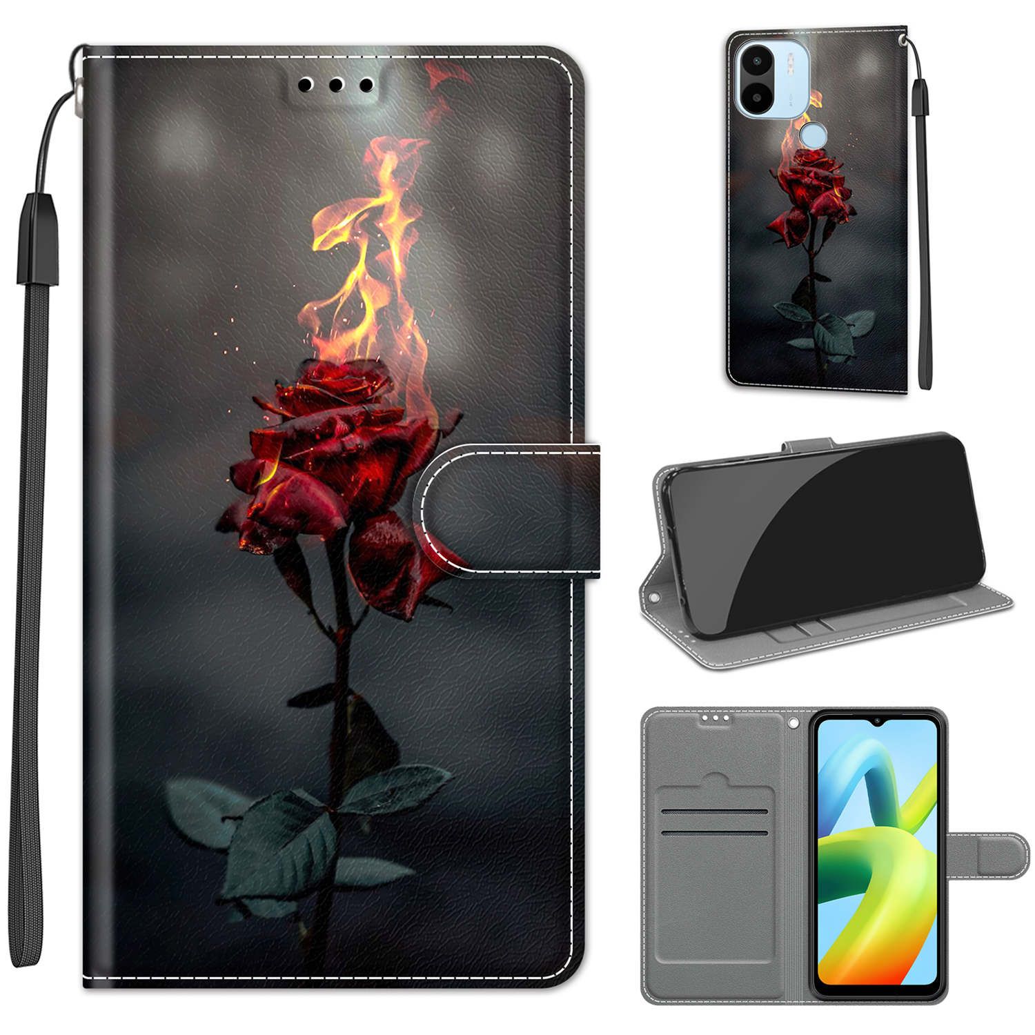 Чехол книжка для Xiaomi Redmi A1, Redmi A1+, Redmi A1 Plus, Redmi A2, Redmi A2+ кожаный с магнитной застежкой / флипом